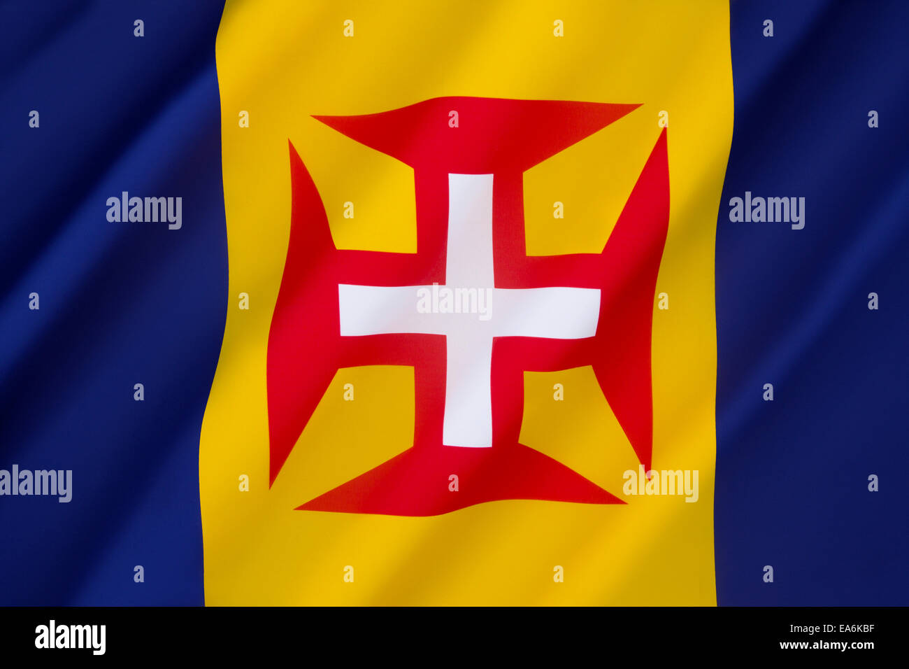 Flag of the Madeira Stock Photo - Alamy