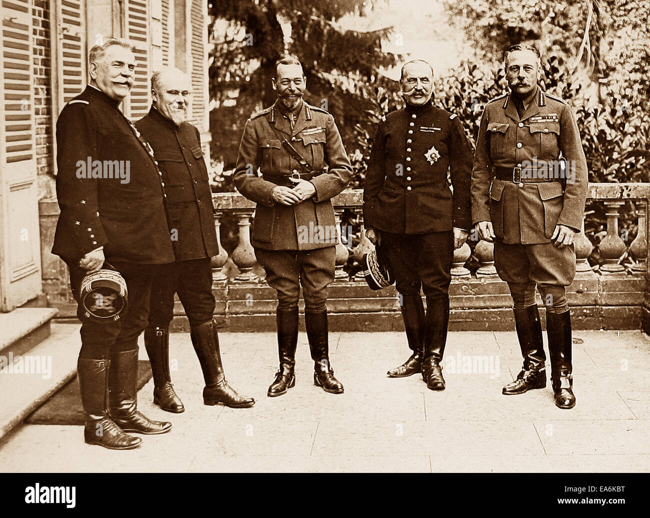 King George V President Poincare Sir Douglas Haig Marshall Foch and ...