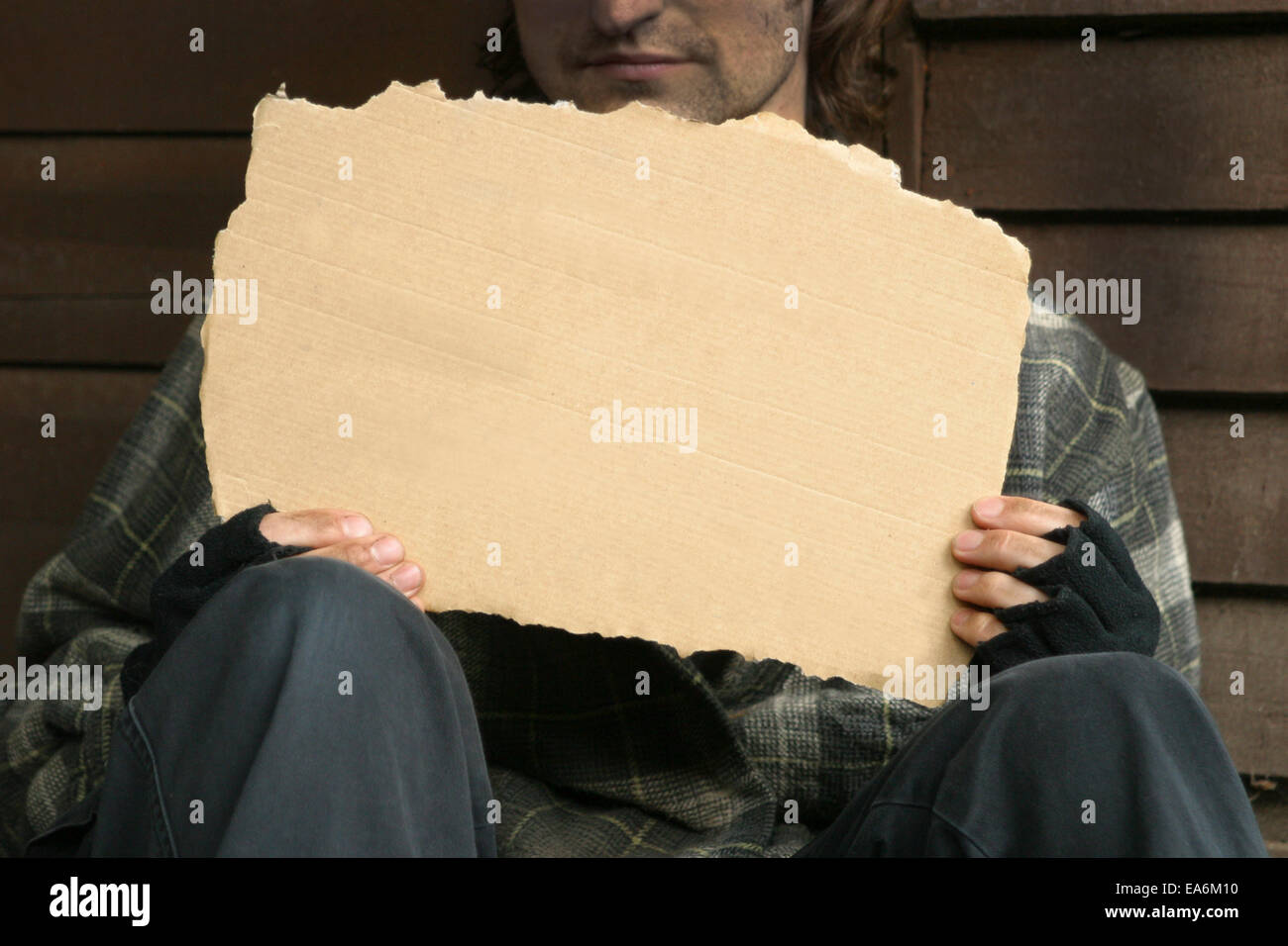Street Beggars Holding Signs