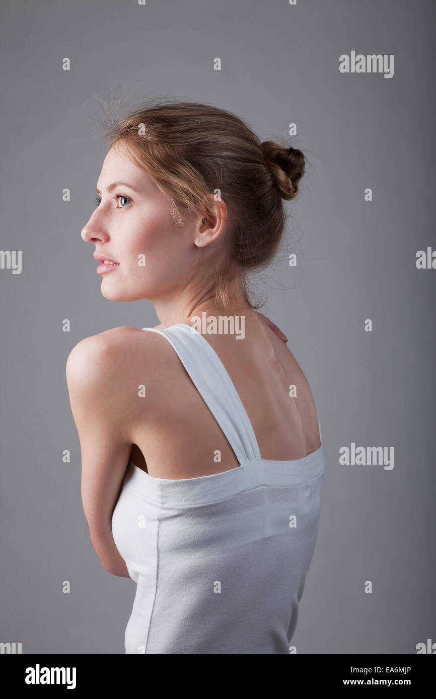 Half length profile hi-res stock photography and images - Alamy