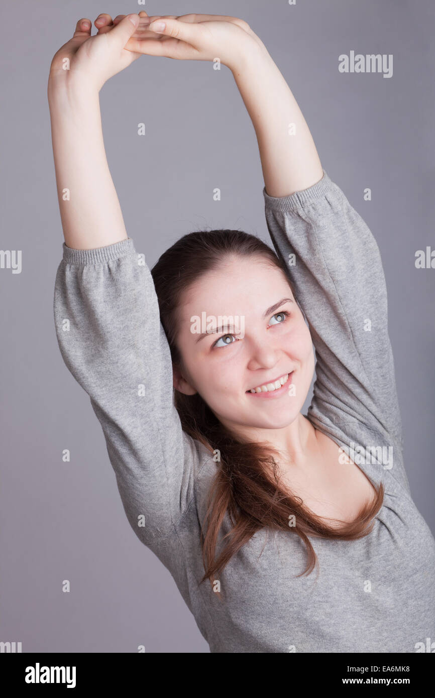 Girl stretch hi-res stock photography and images - Alamy