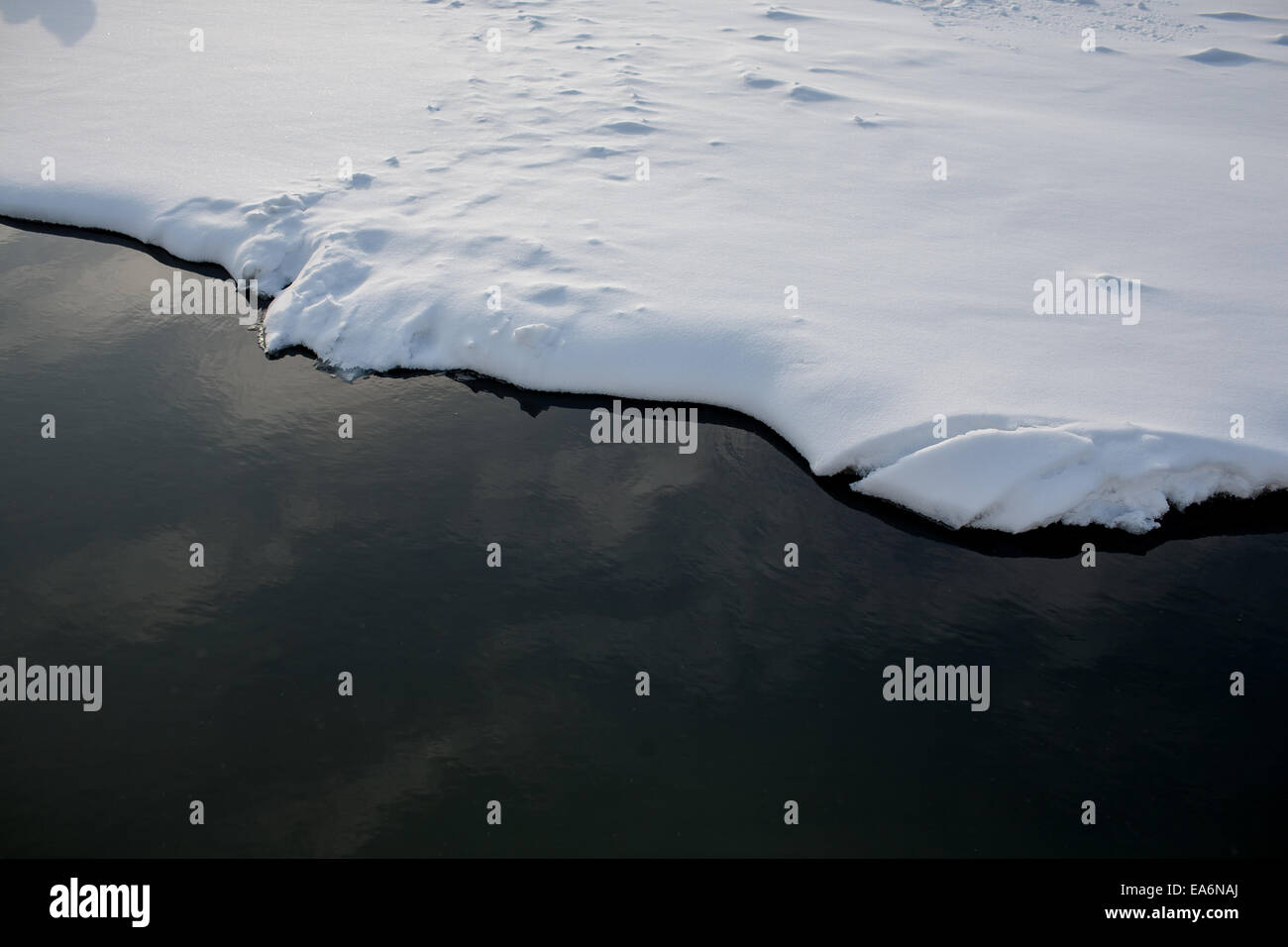border ice and water Stock Photo - Alamy