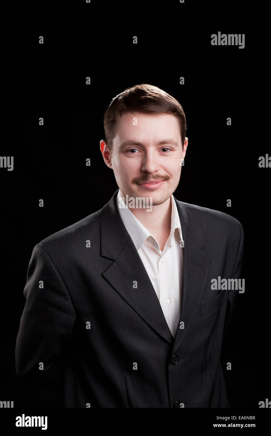 Manager on black background hi-res stock photography and images - Alamy