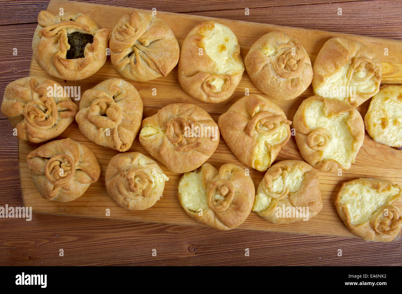 Russian pies with cheese Stock Photo - Alamy