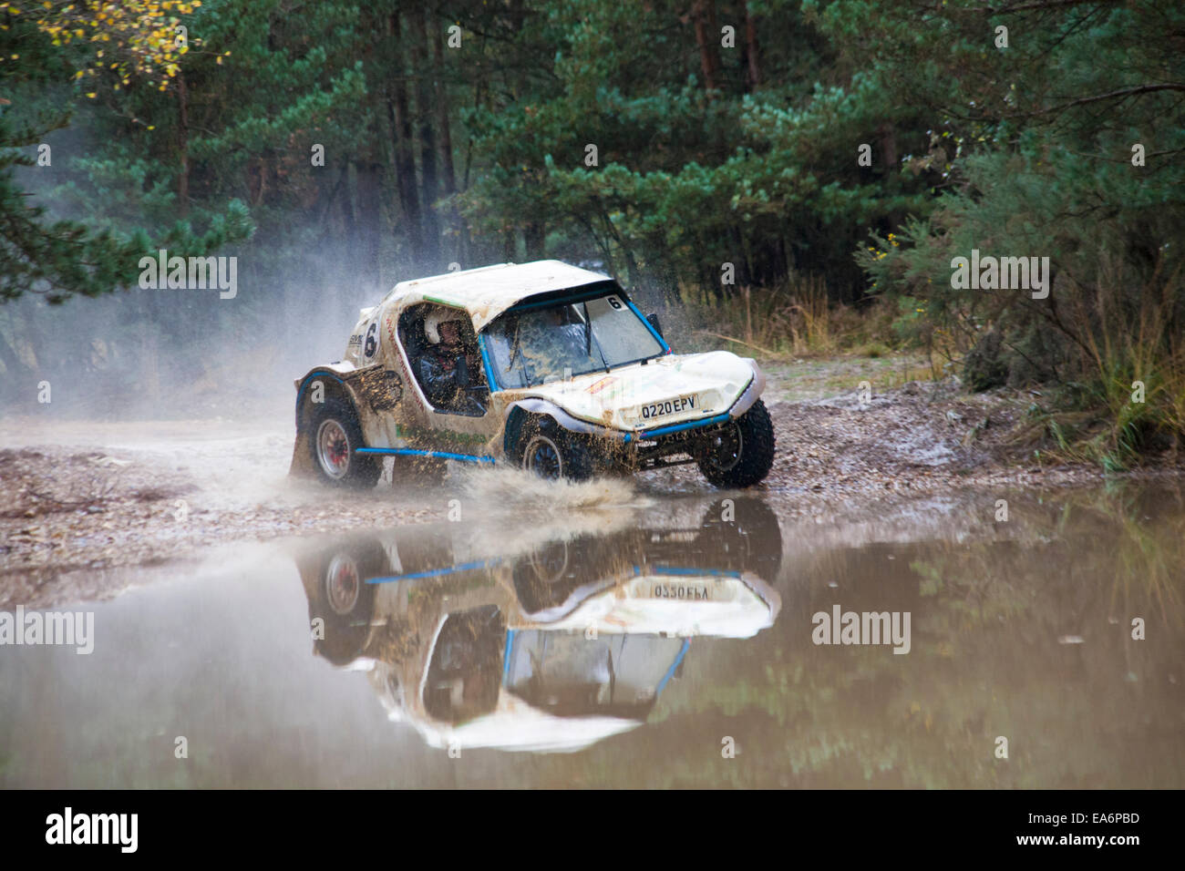 Competitive Safari Off Road racing event at Bagshot, Surrey in October ...