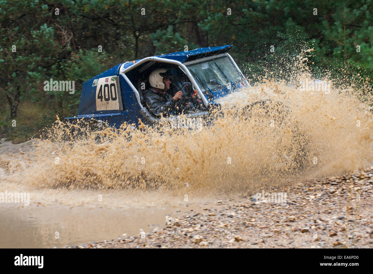 Competitive Safari Off Road racing event at Bagshot, Surrey in October ...
