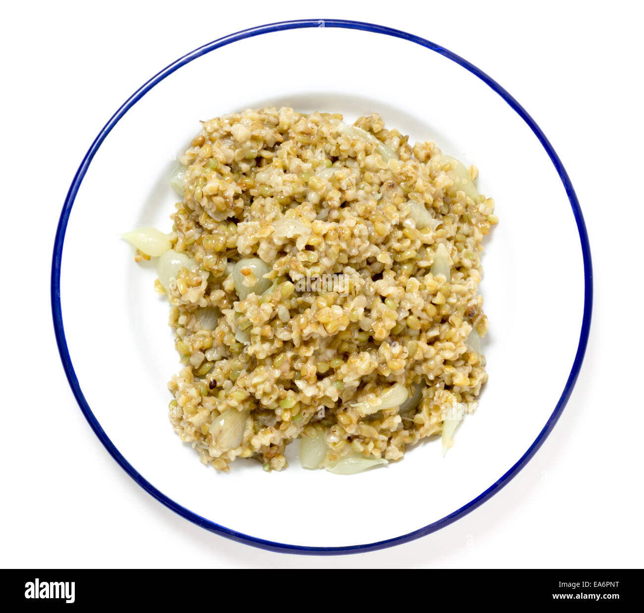 Freekeh, fire-dried green wheat, cooked with pearl onions and stock ...