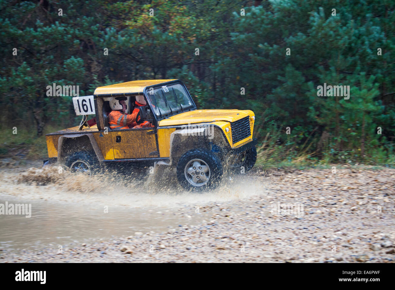 Competitive Safari Off Road racing event at Bagshot, Surrey in October ...