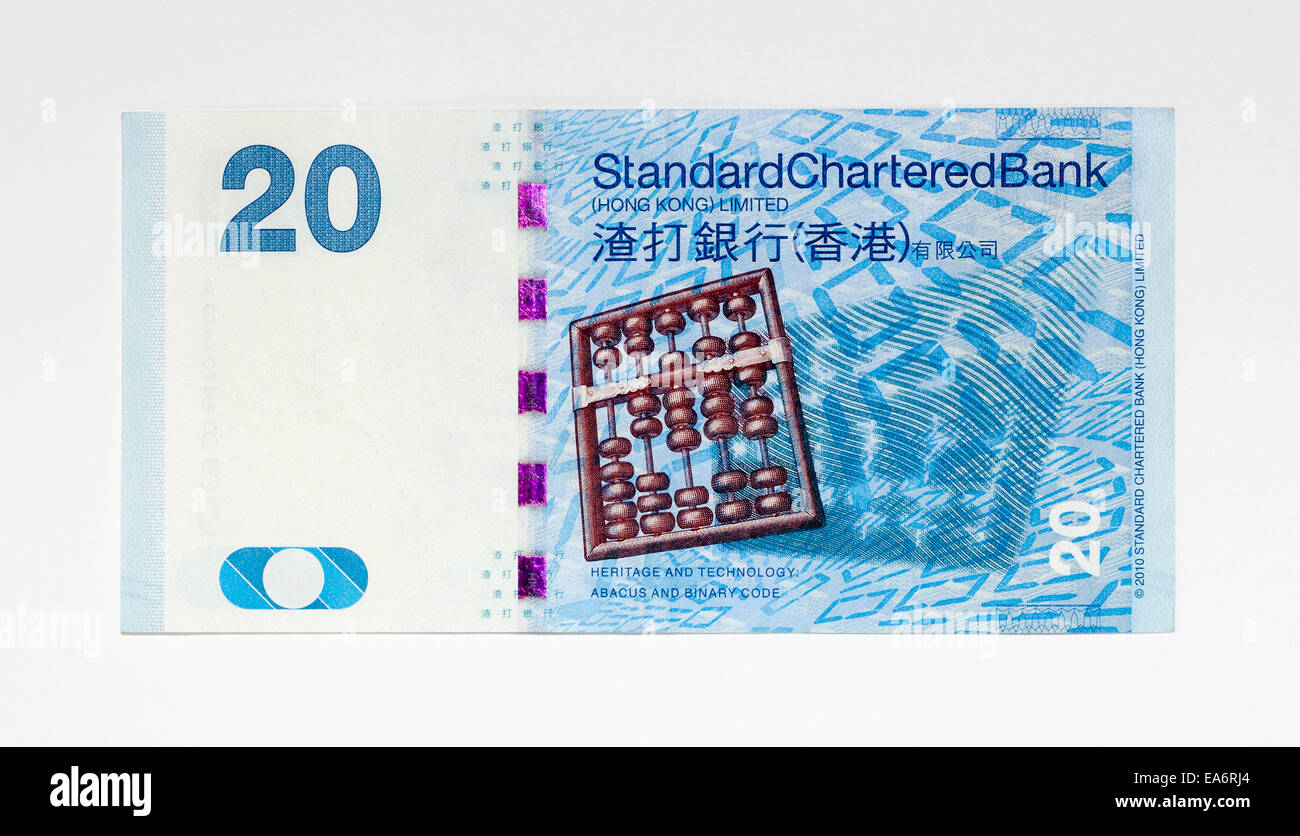 Hong Kong 20 Twenty Dollar Note Stock Photo - Alamy