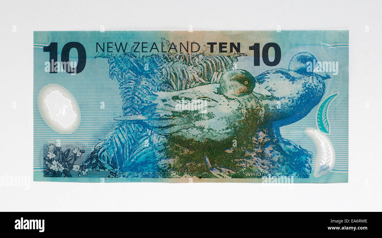 New Zealand Ten Dollar Bank note Stock Photo - Alamy