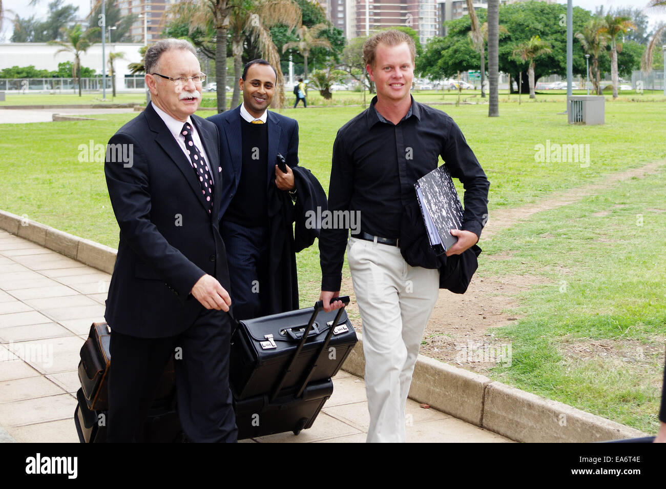 Durban, South Africa. 7th November, 2014. Kyle Shepard (right) leaves ...