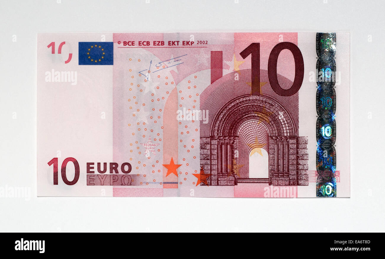 Euro 10 Ten Bank Note Stock Photo - Alamy