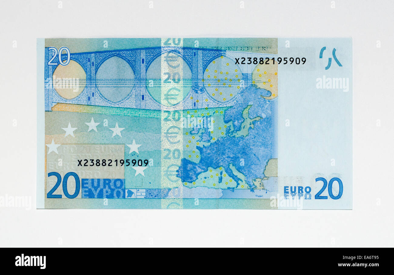 Euro 20 Twenty Bank Note Stock Photo - Alamy