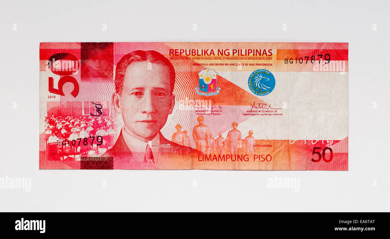 Philippines 100 One Hundred Piso Bank Note Stock Photo - Alamy