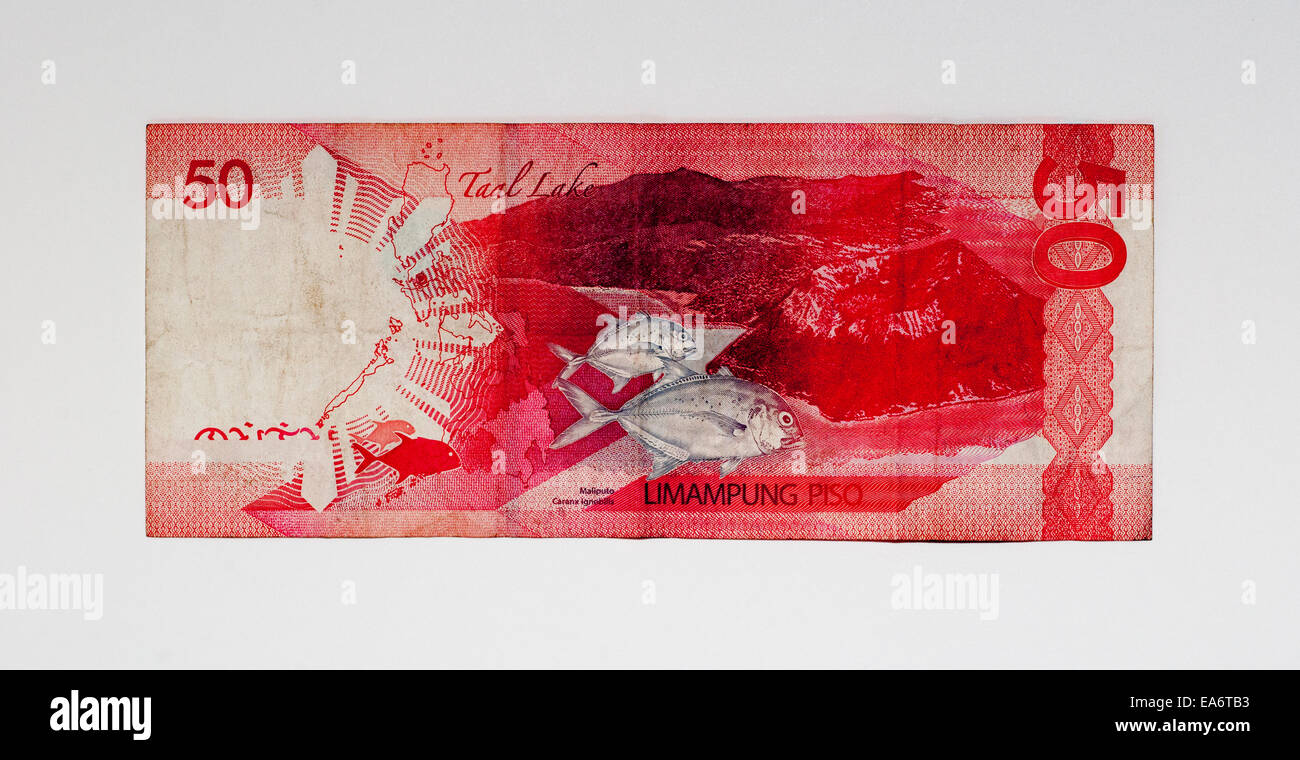 Philippines 50 Fifty Piso Bank Note Stock Photo - Alamy