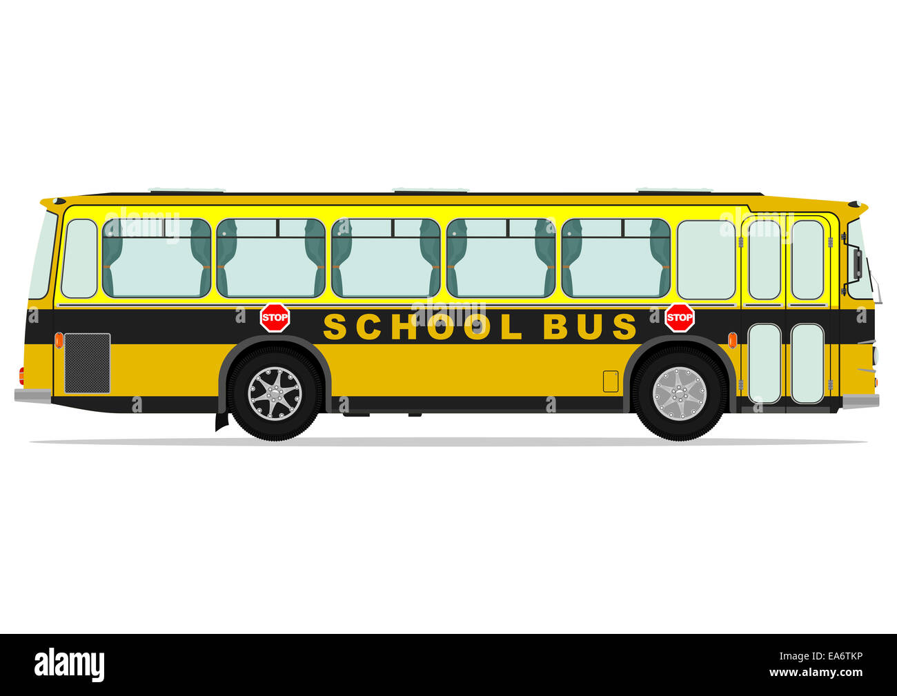 Bus road vector Cut Out Stock Images & Pictures - Alamy