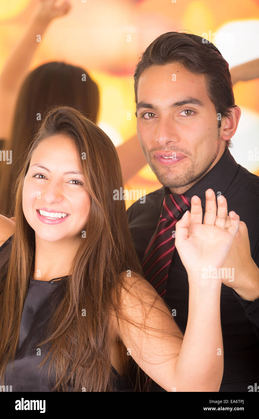 happy latin young couple dancing in a nightclub Stock Photo - Alamy