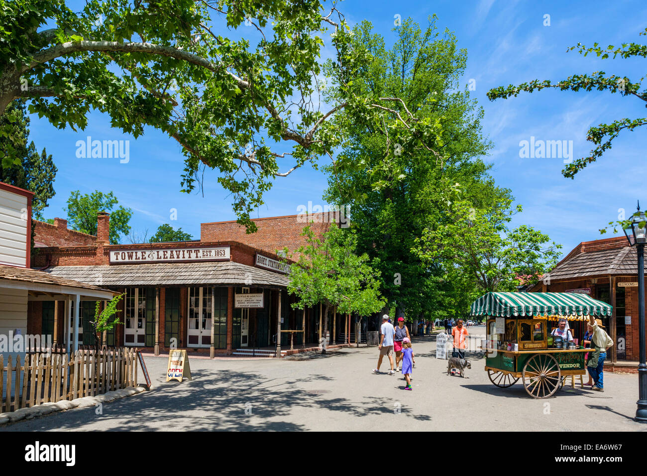 Main St, old gold mining town of Columbia, Columbia State Historic Park ...