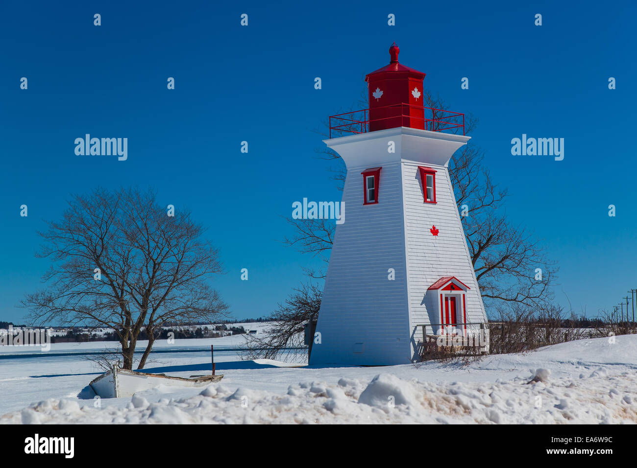 Prince Edward Island lighthouse in Victoria by the Sea, PEI Stock Photo ...