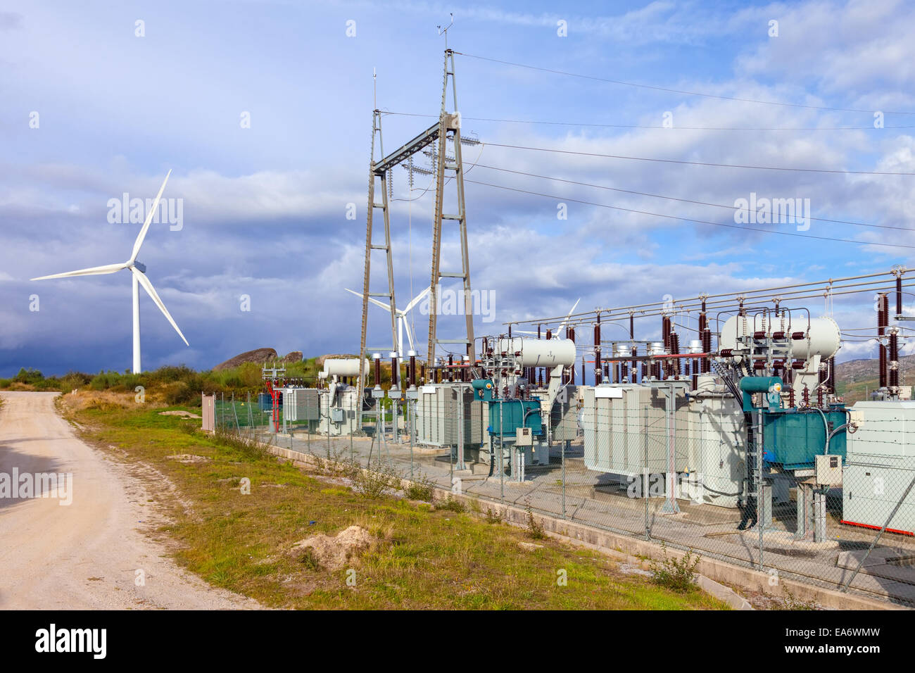 Wind farm transformer station High Resolution Stock Photography and ...