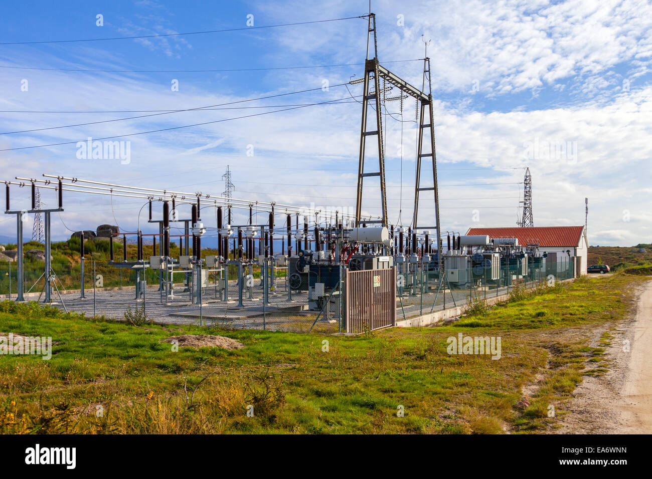 Collector Substation for a wind farm. Connected to the wind power ...