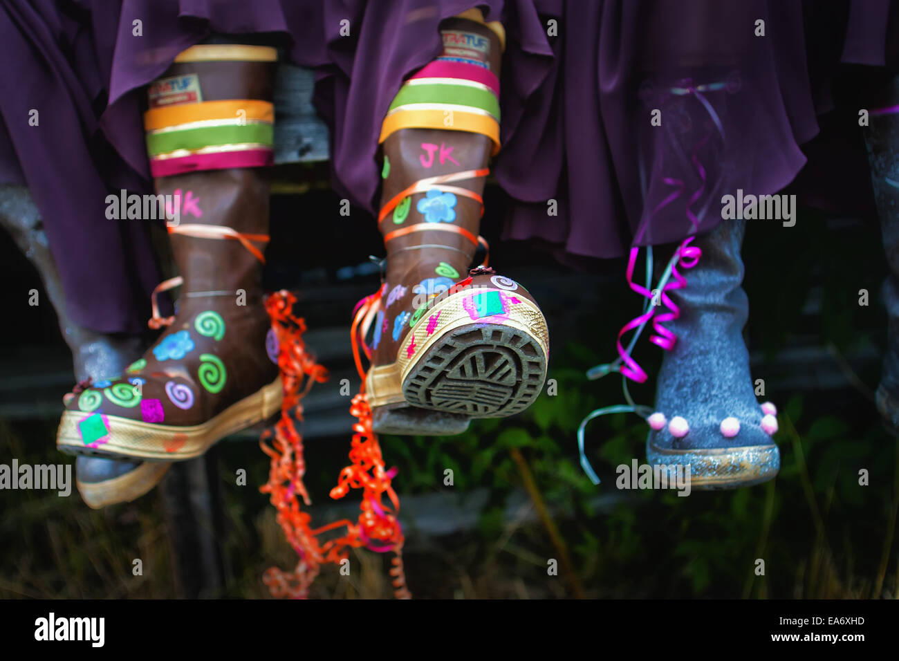 Women legs in rubber boots hi-res stock photography and images - Alamy