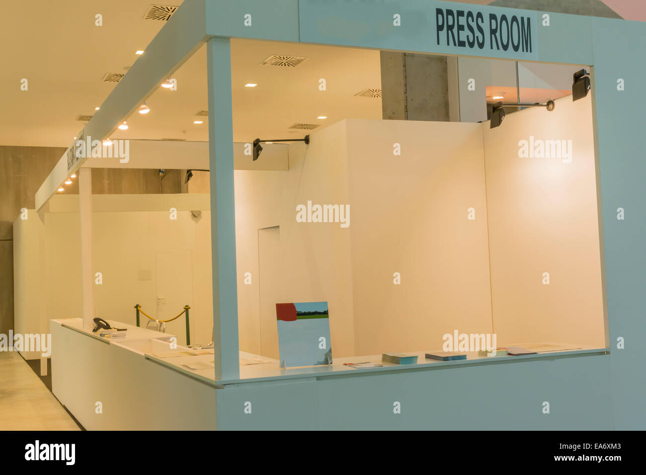 Interior of a business center and reception, press room Stock Photo - Alamy