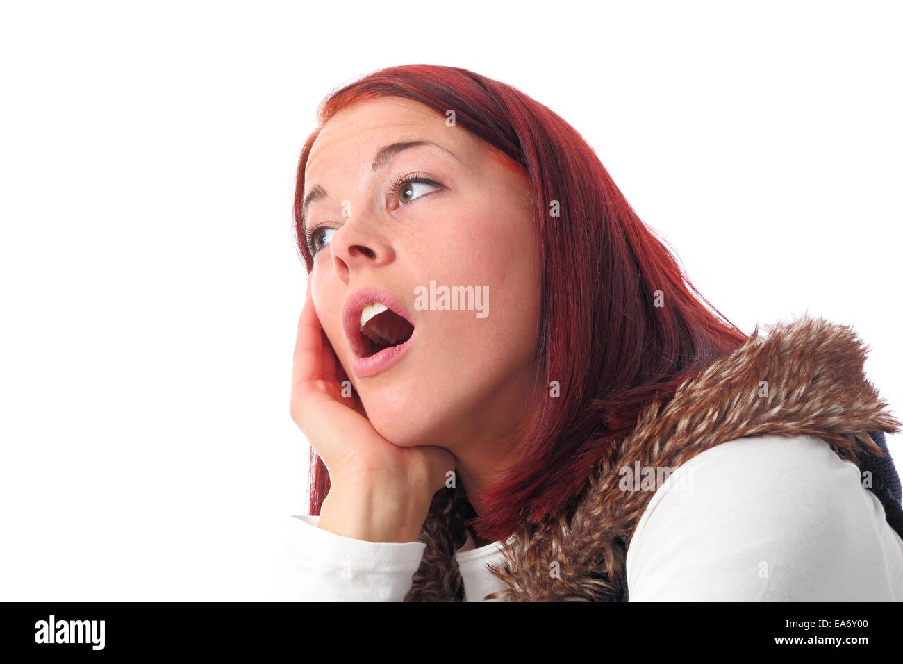 Woman yawning hi-res stock photography and images - Alamy