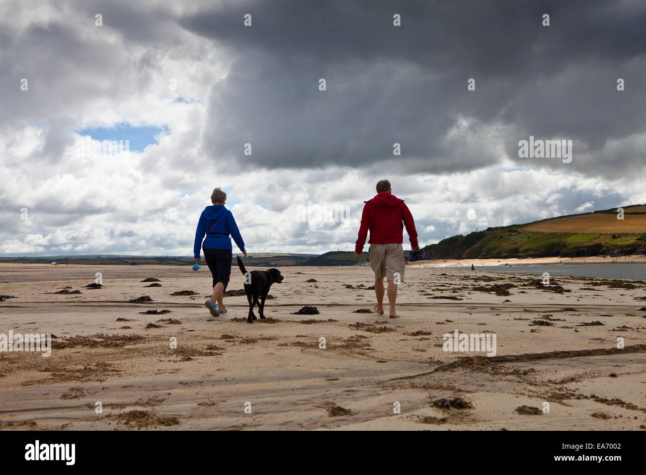 Walking dog holiday summer beach hi-res stock photography and images ...