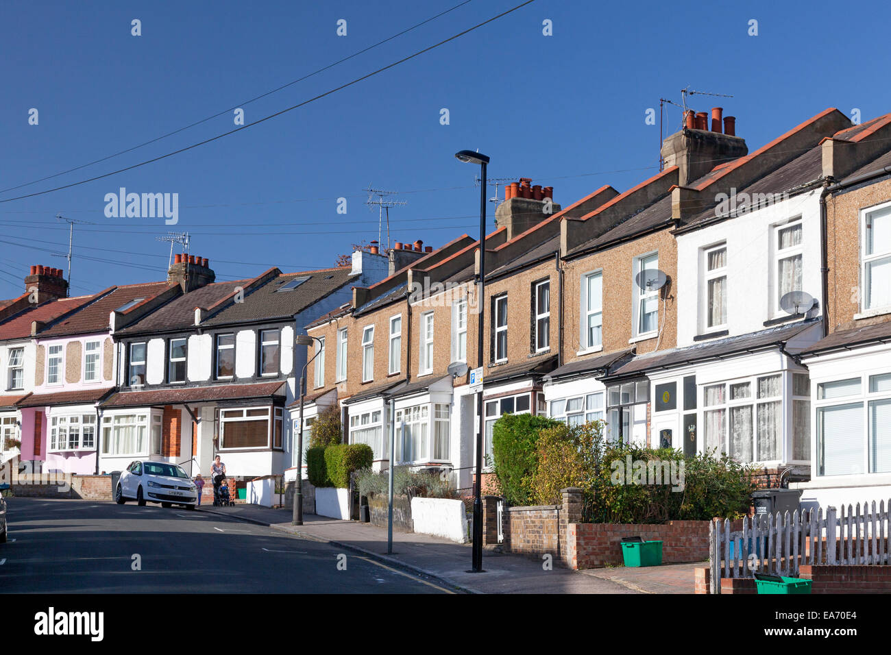Victorian houses in Woodman Road, Coulsdon, Surrey Stock Photo - Alamy