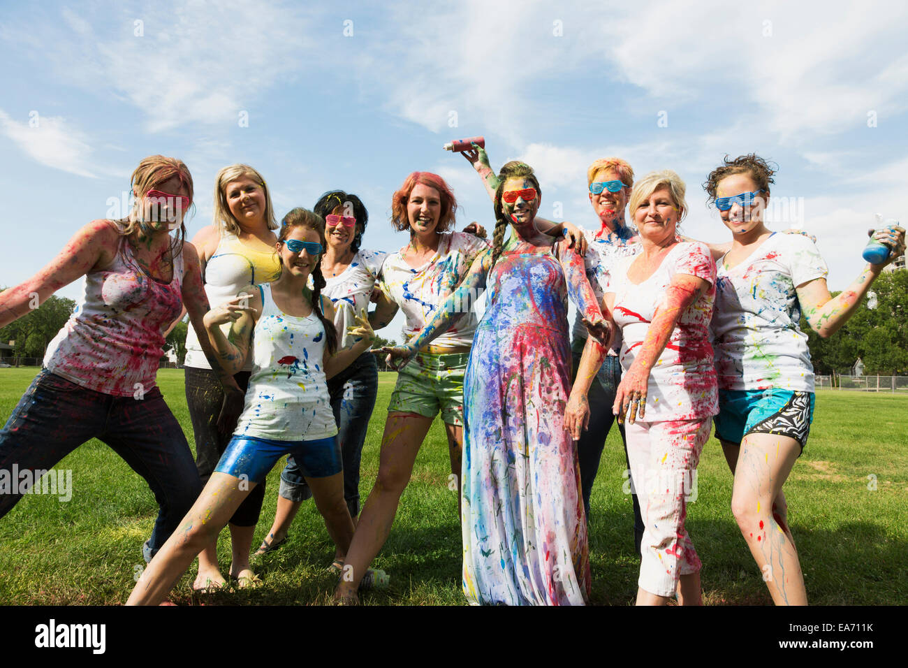 Paint the Bride stagette party; Edmonton, Alberta, Canada Stock Photo ...