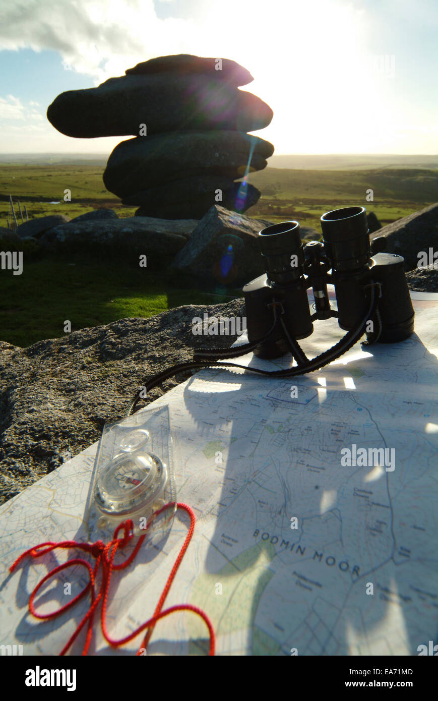 Cornwall hiking map hi-res stock photography and images - Alamy