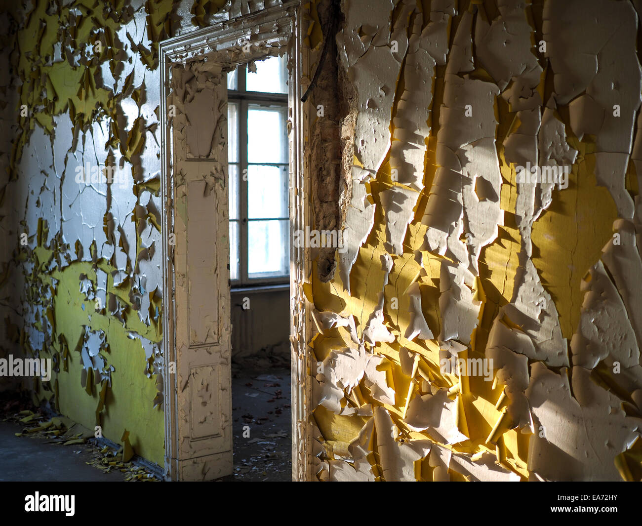 Ruins of an old hospital. Interior old Ruins of an old hospital.wall ...