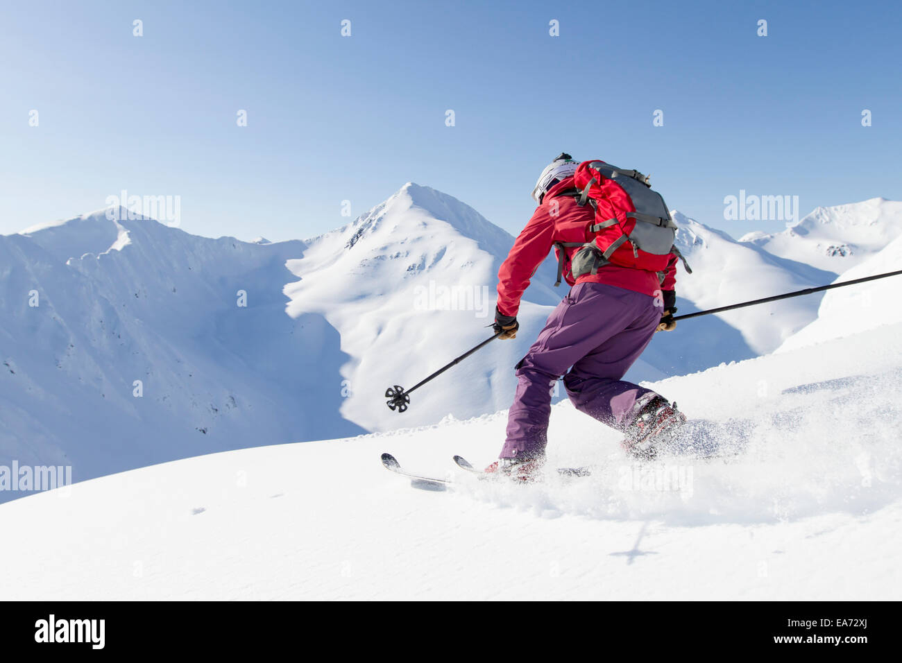 Skiing action snow hi-res stock photography and images - Alamy