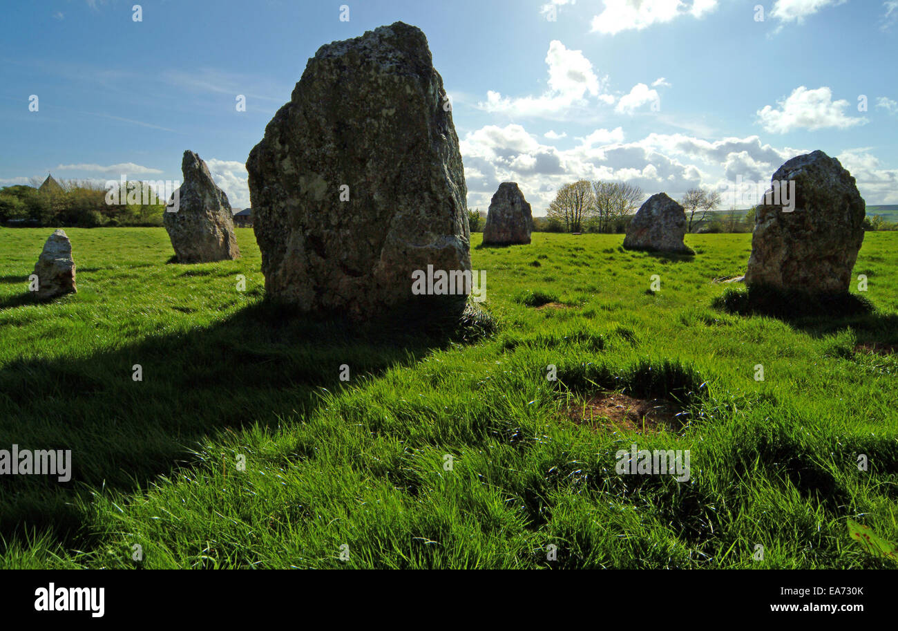 Duloe Stone Circle Caradon Stock Photo - Alamy