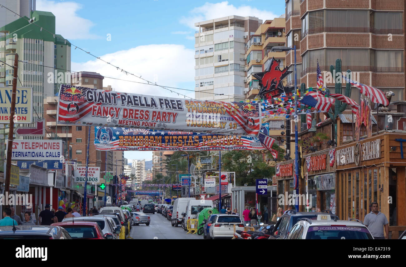 Benidorm, Spain. 07th Nov, 2014. The British Fancy Dress Street Party ...