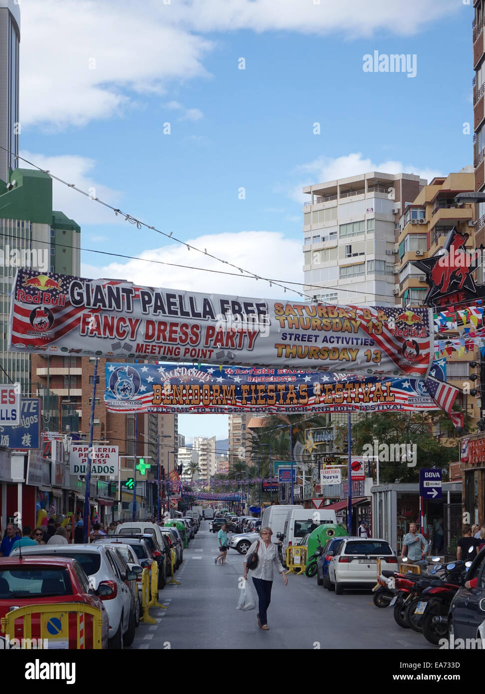 Benidorm alicante province costa blanca spain new town hi-res stock ...