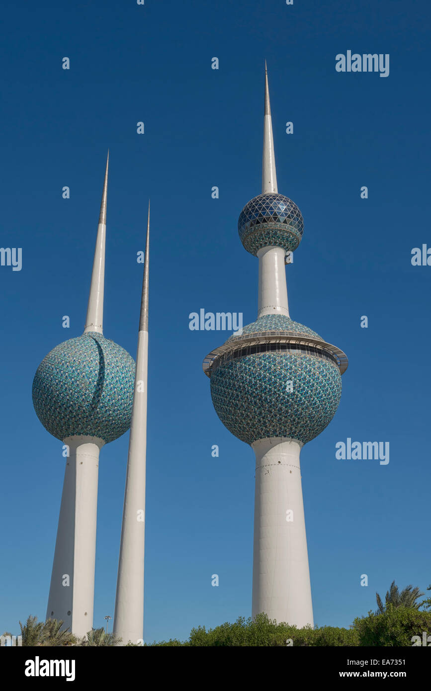 Kuwait Towers in Kuwait City, Kuwait Stock Photo - Alamy