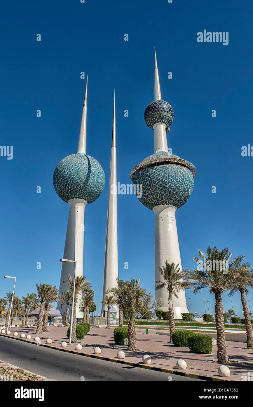 Kuwait Towers in Kuwait City, Kuwait Stock Photo - Alamy