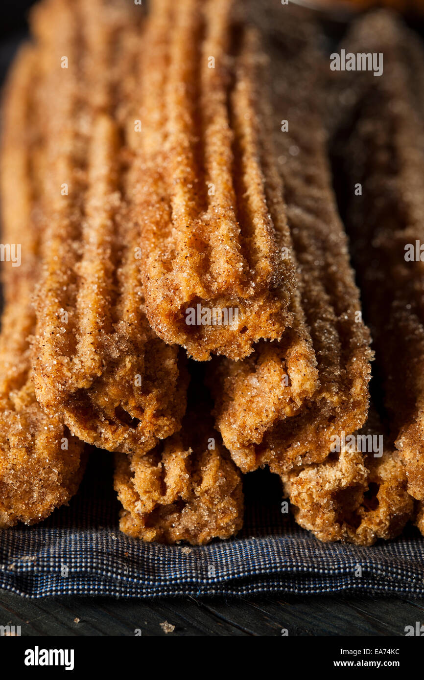 Homemade Deep Fried Churros with Cinnamon and Sugar Stock Photo - Alamy