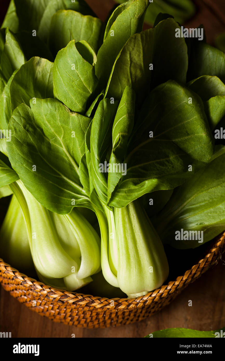 Raw Organic Baby Bok Choy on a Background Stock Photo - Alamy
