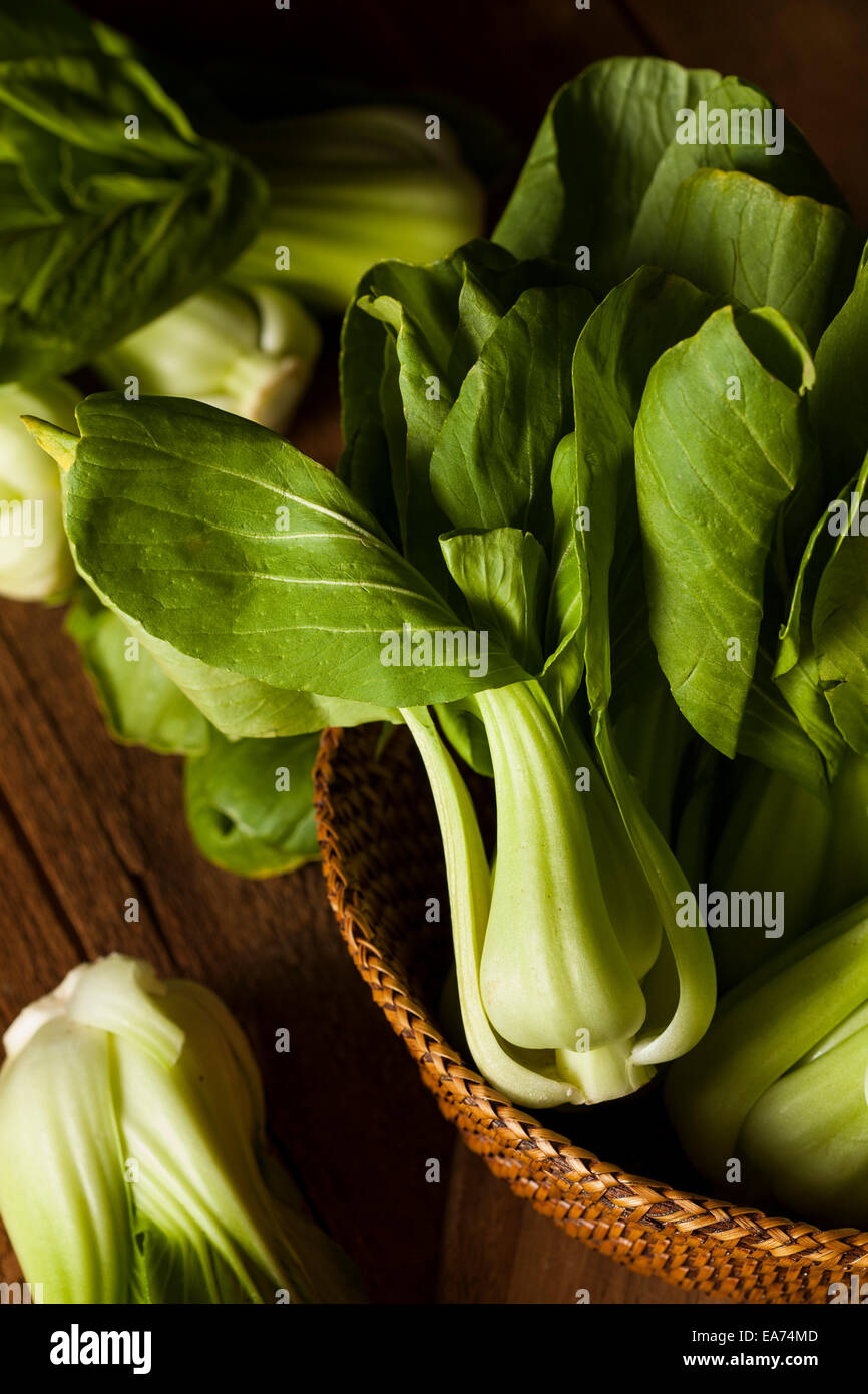 Raw Organic Baby Bok Choy on a Background Stock Photo - Alamy