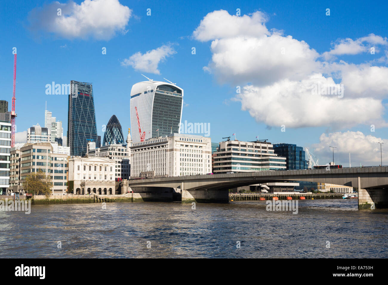 London Bridge, River Thames North Bank: iconic buildings on London's ...
