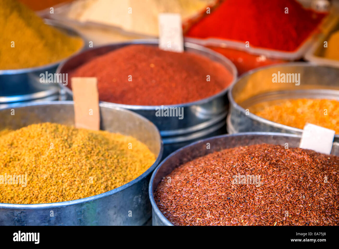 Grains on the market in Marrakech, Morocco Stock Photo - Alamy