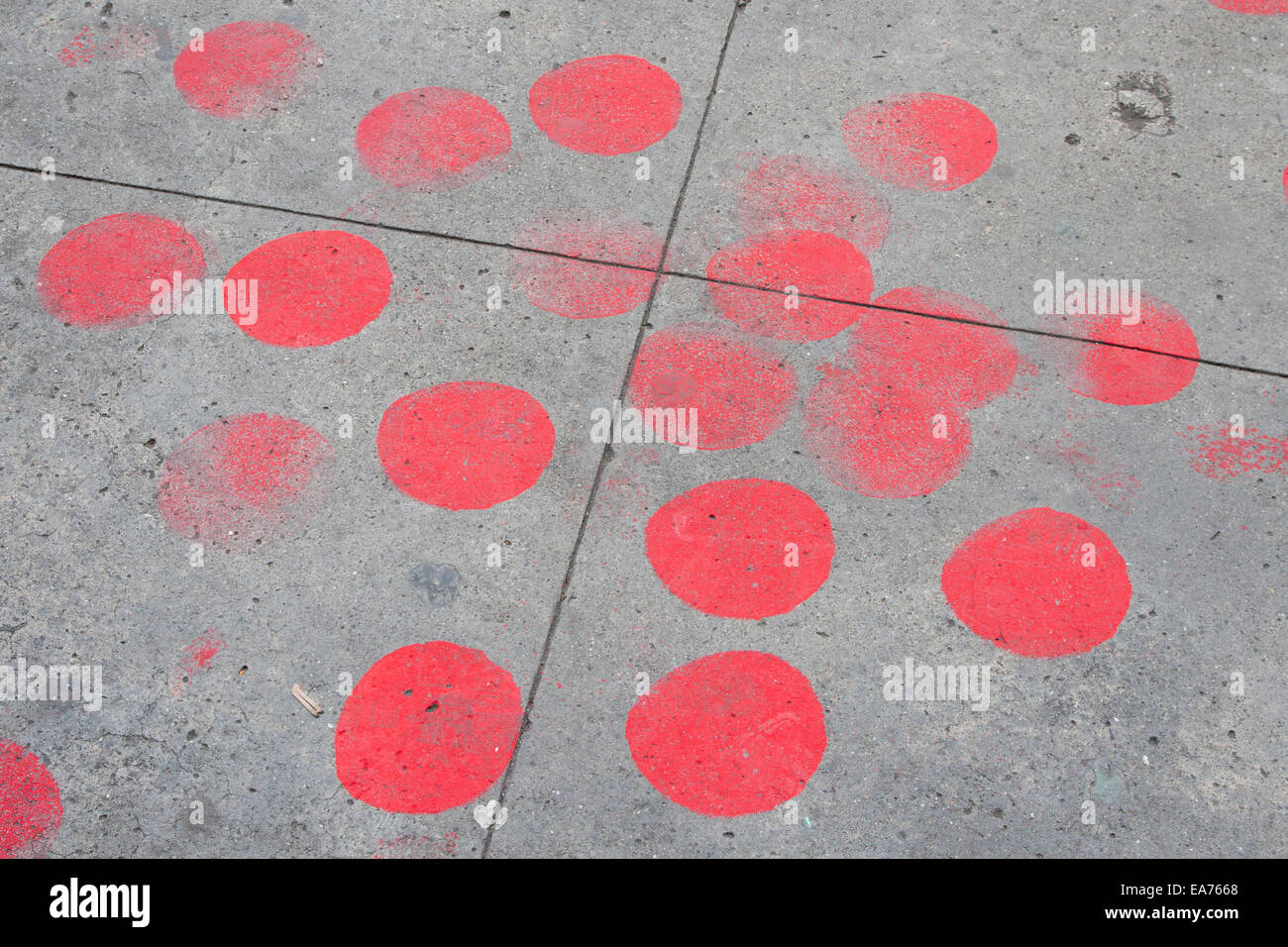 Random graffiti on a street in The Mission, San Francisco, California ...