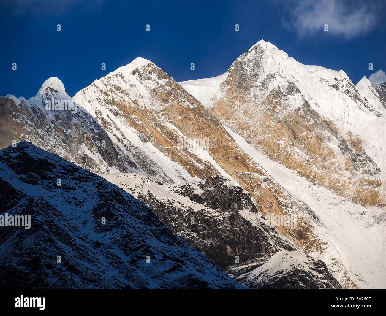 The himalayan peaks in the Everest region - Nepal Stock Photo - Alamy