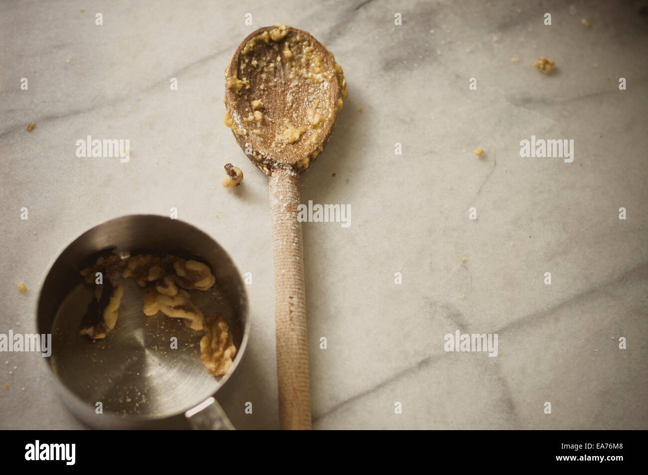 Dirty wooden spoon Stock Photo - Alamy