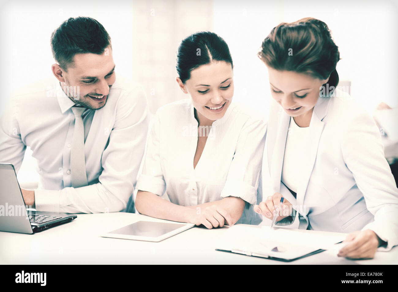 business team working in office Stock Photo - Alamy