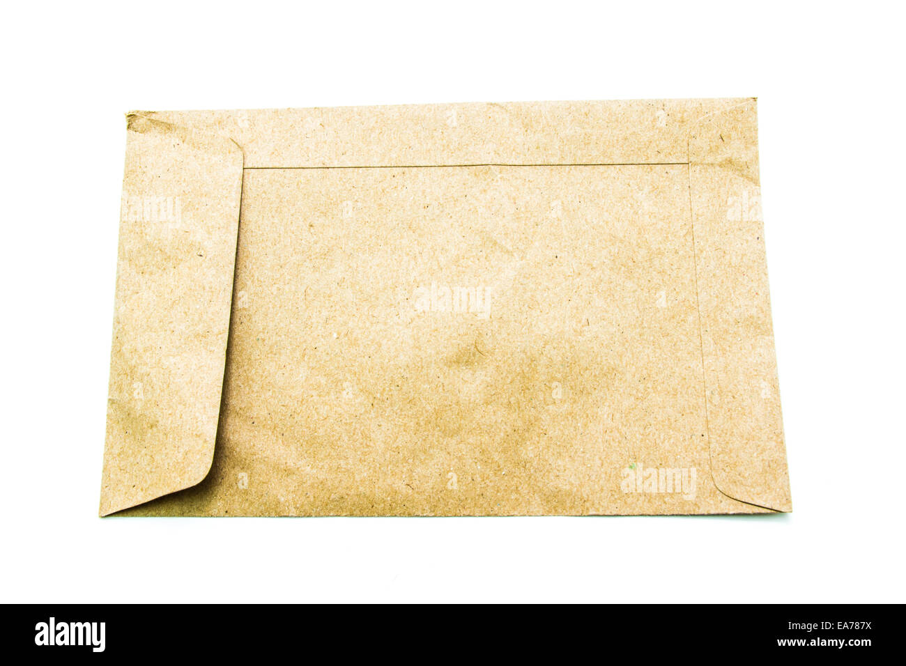 Brown document Envelope Isolated On White Background Stock Photo - Alamy