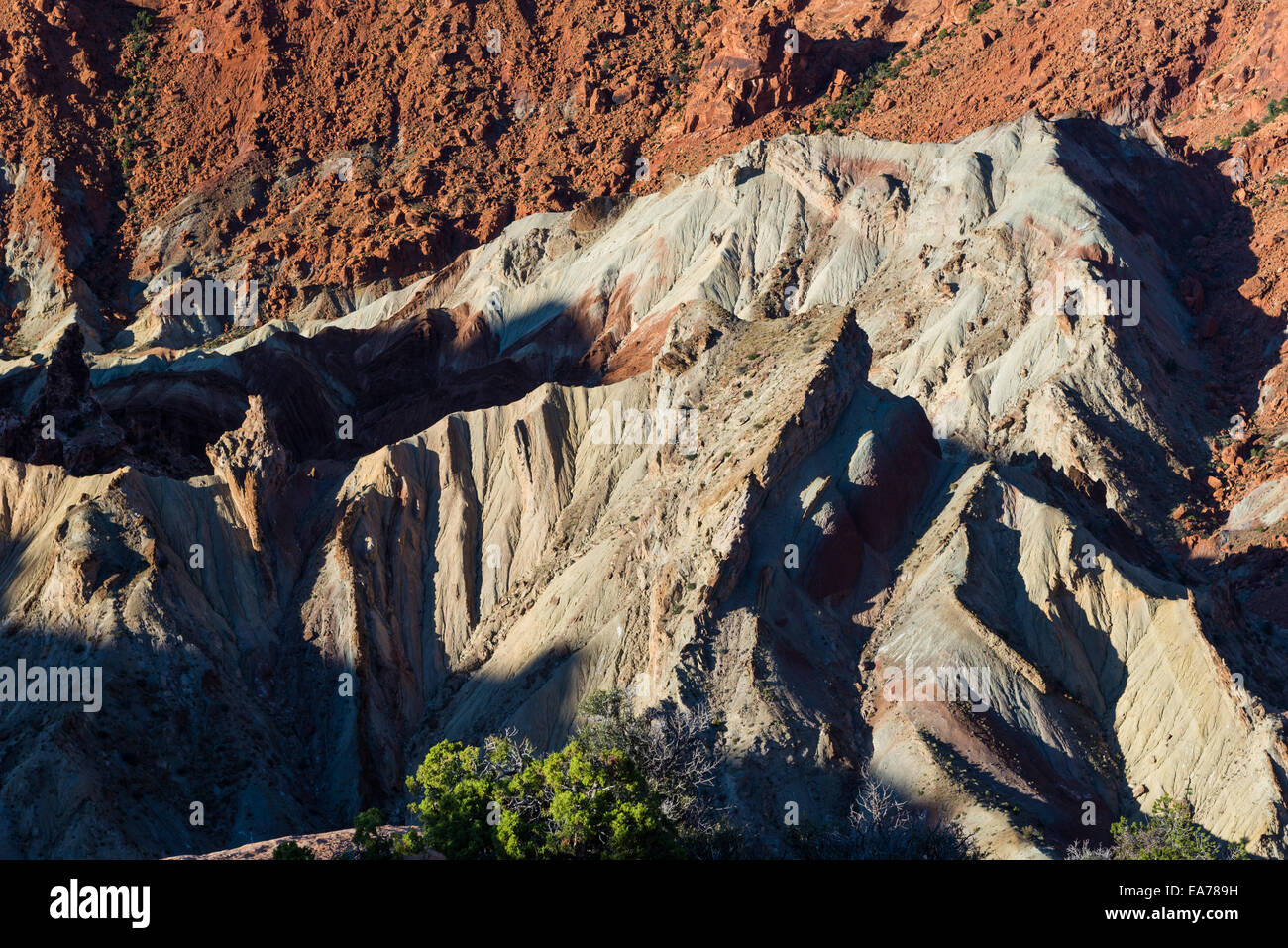 The overturned rock formations at the Upheaval Dome, an impact crater ...